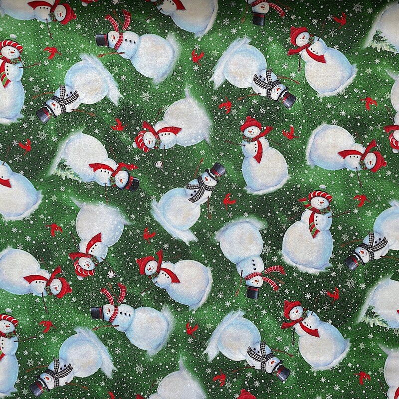 Snowman Fabric - Etsy