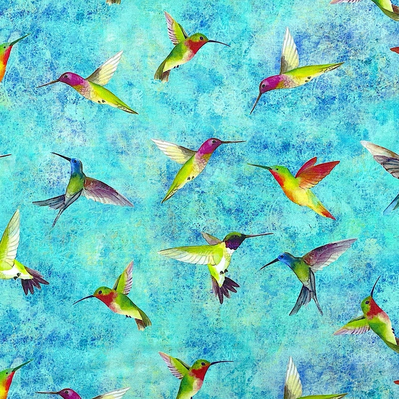 Hummingbird Fabric - Etsy