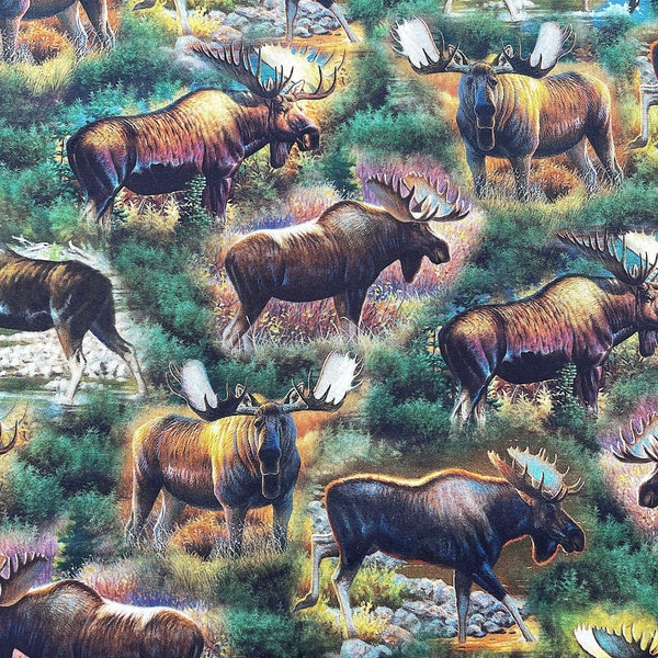Moose Fabric - Etsy