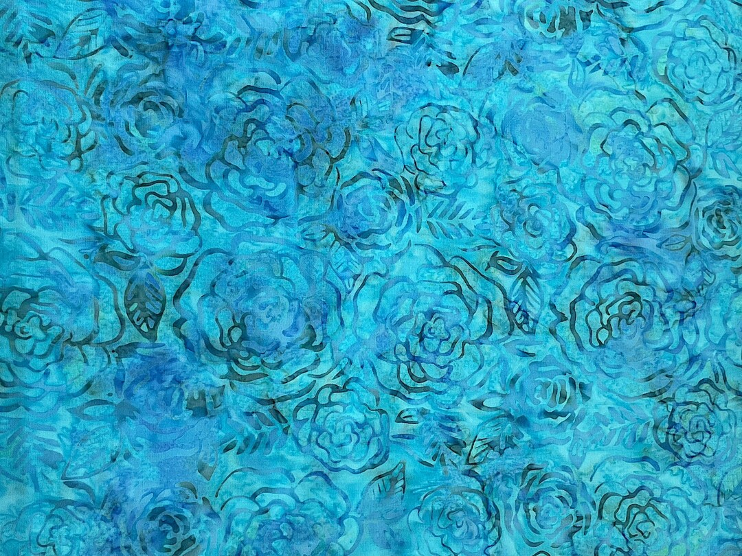 Bali Sweet Rose - Batik Fabric - Roses Peacock - BATIK-66 - Etsy