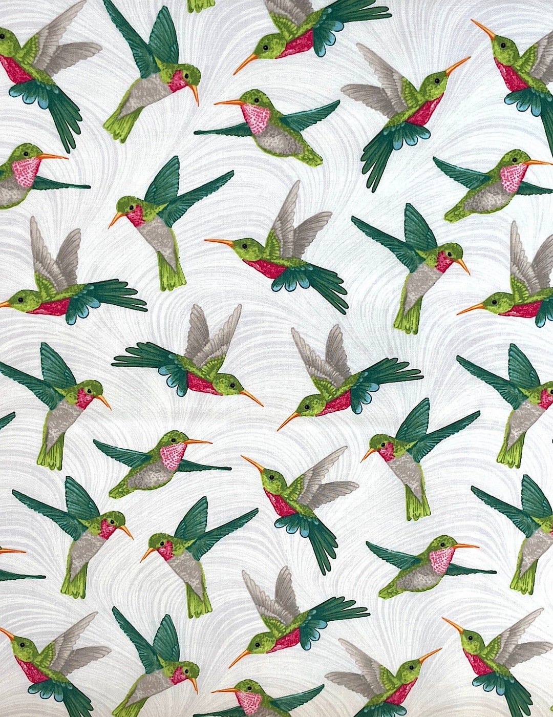 Hummingbird and Wave White - Hummingbird Cotton Fabric - BIRD-76 - Etsy