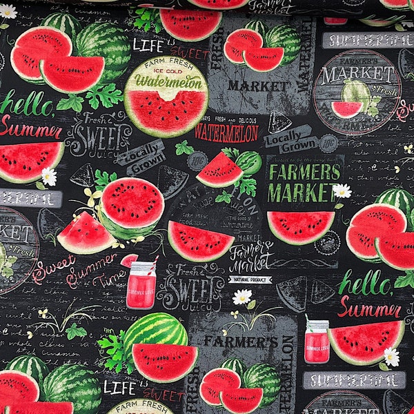 Watermelon Fabric - Etsy