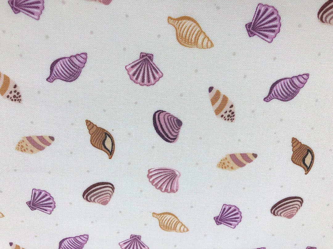 Sea Shell Fabric - Small Things by the Sea - Nautical Fabric - NAU-41 ...