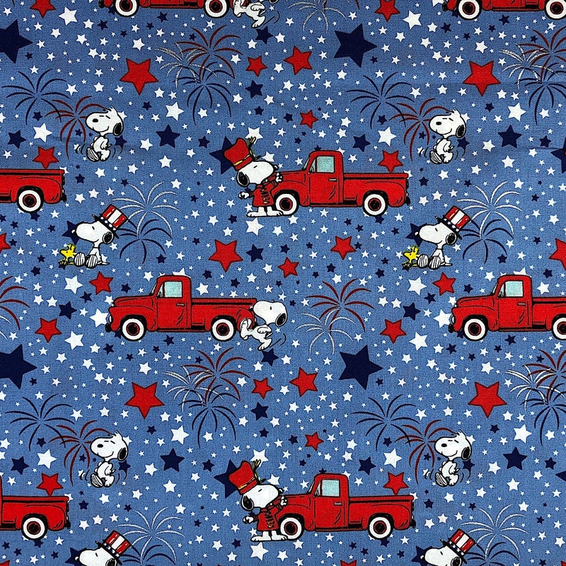 Snoopy Fabric - Etsy