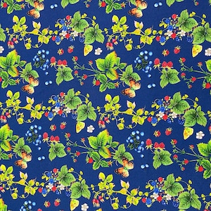 Berry Vine - Berry Fabric - Minu and Wildberry - Cotton Fabric - FRUIT ...