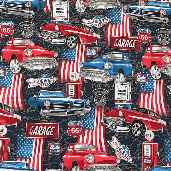 Classic Car Fabric - Etsy