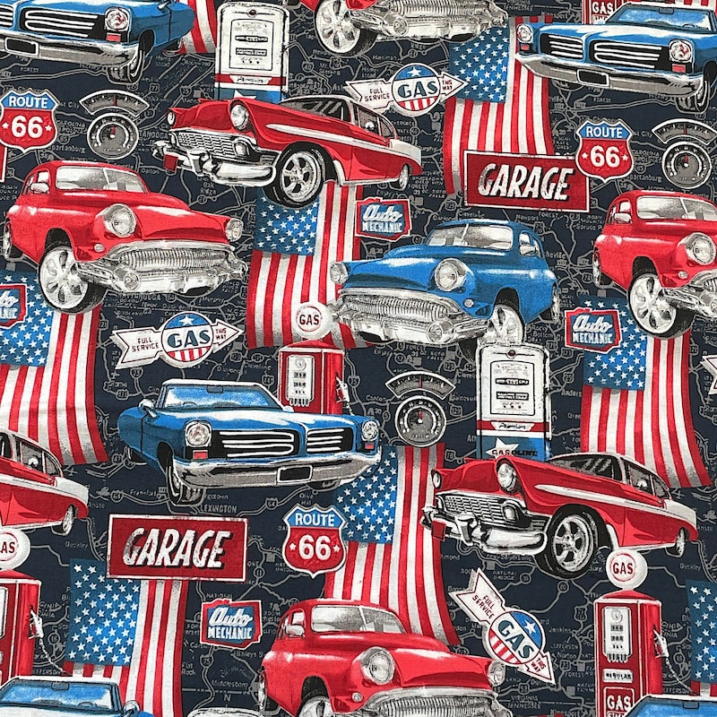 Classic Car Fabric - Etsy