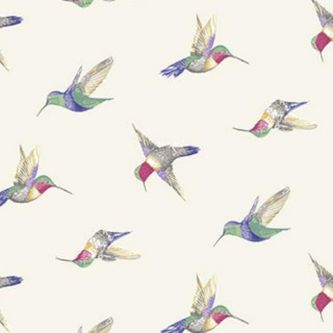Hummingbirds on Cream - Avalon - Bird Fabric - BIRD-72 - Etsy