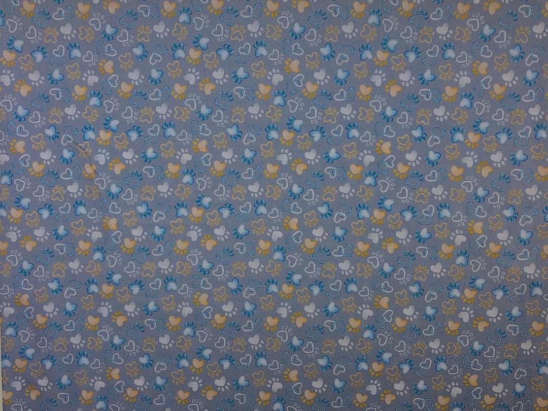 Pawfect Paws Grey - Paw Print Fabric - Dog Fabric - DOG-64 - Etsy
