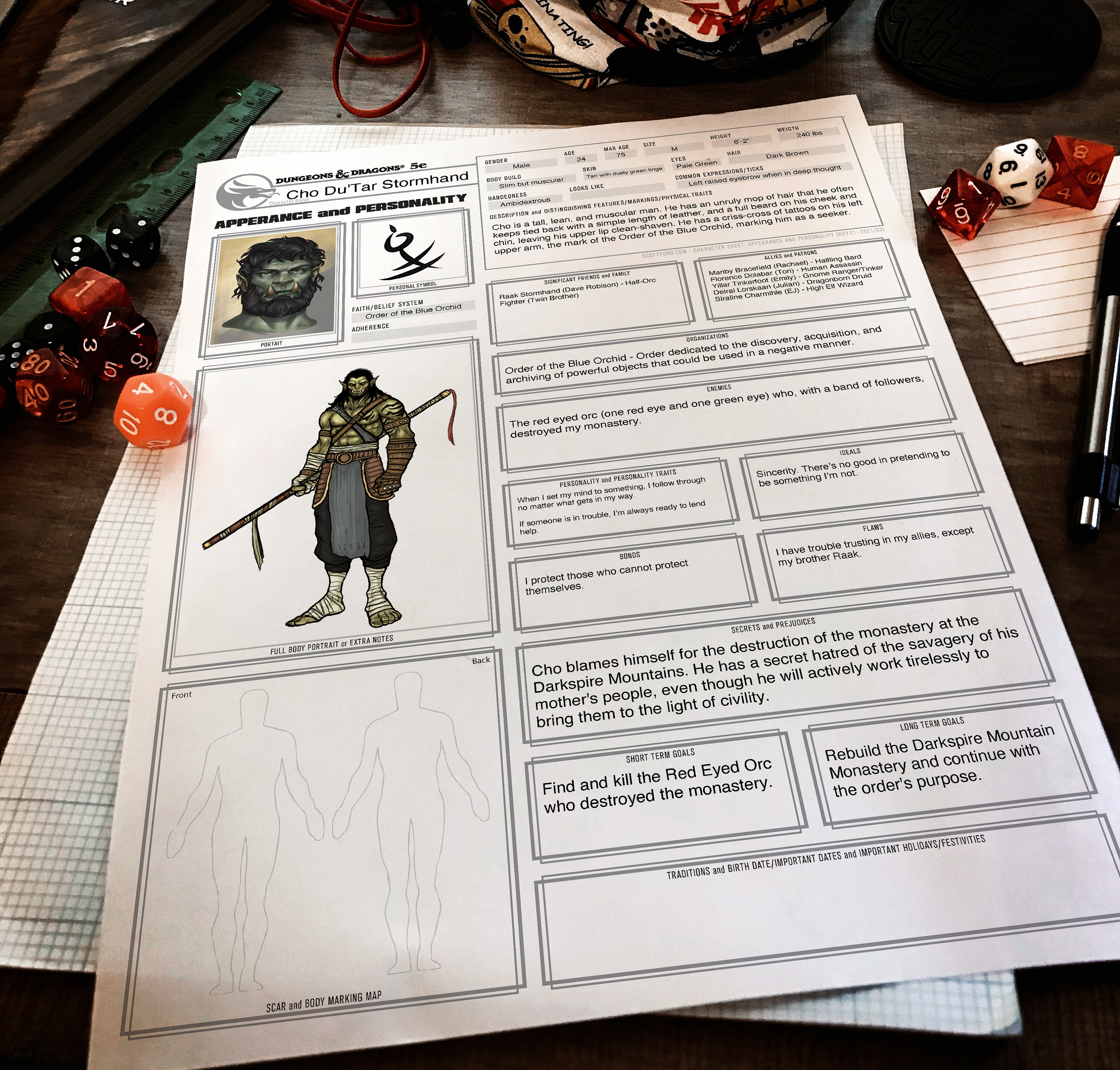 DELUXE BUNDLE - D&D 5e Character Sheets - Stats Appearance History Worn ...