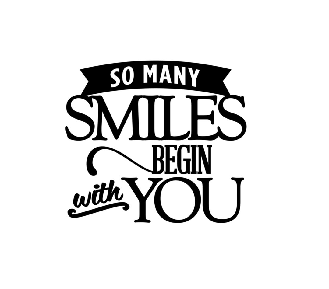 So Many Smiles Begin With You Quote Decal | Smiles Decal | Couple Quote ...