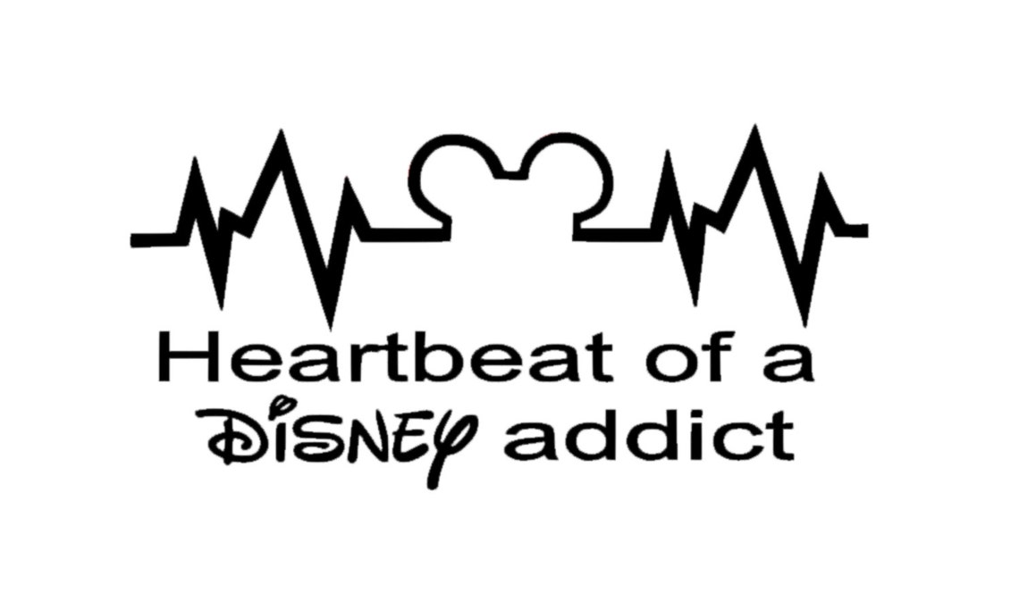 Heartbeat of a Disney Addict Decal Disney Decal Disney - Etsy