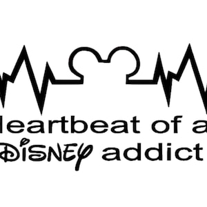 Heartbeat of a Disney Addict Decal | Disney Decal | Disney Heartbeat ...