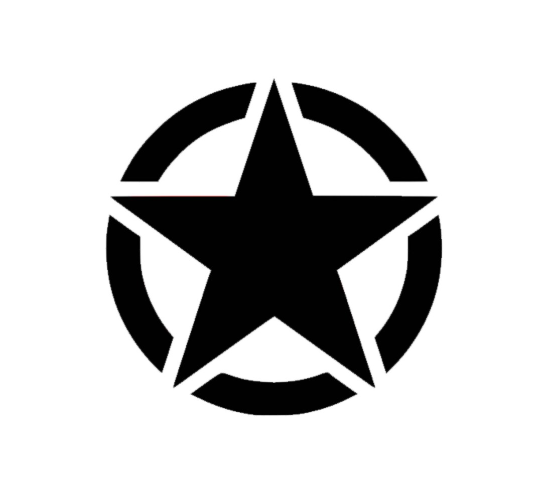 American Military Star Decal | Star Decal | Military Star Sticker ...