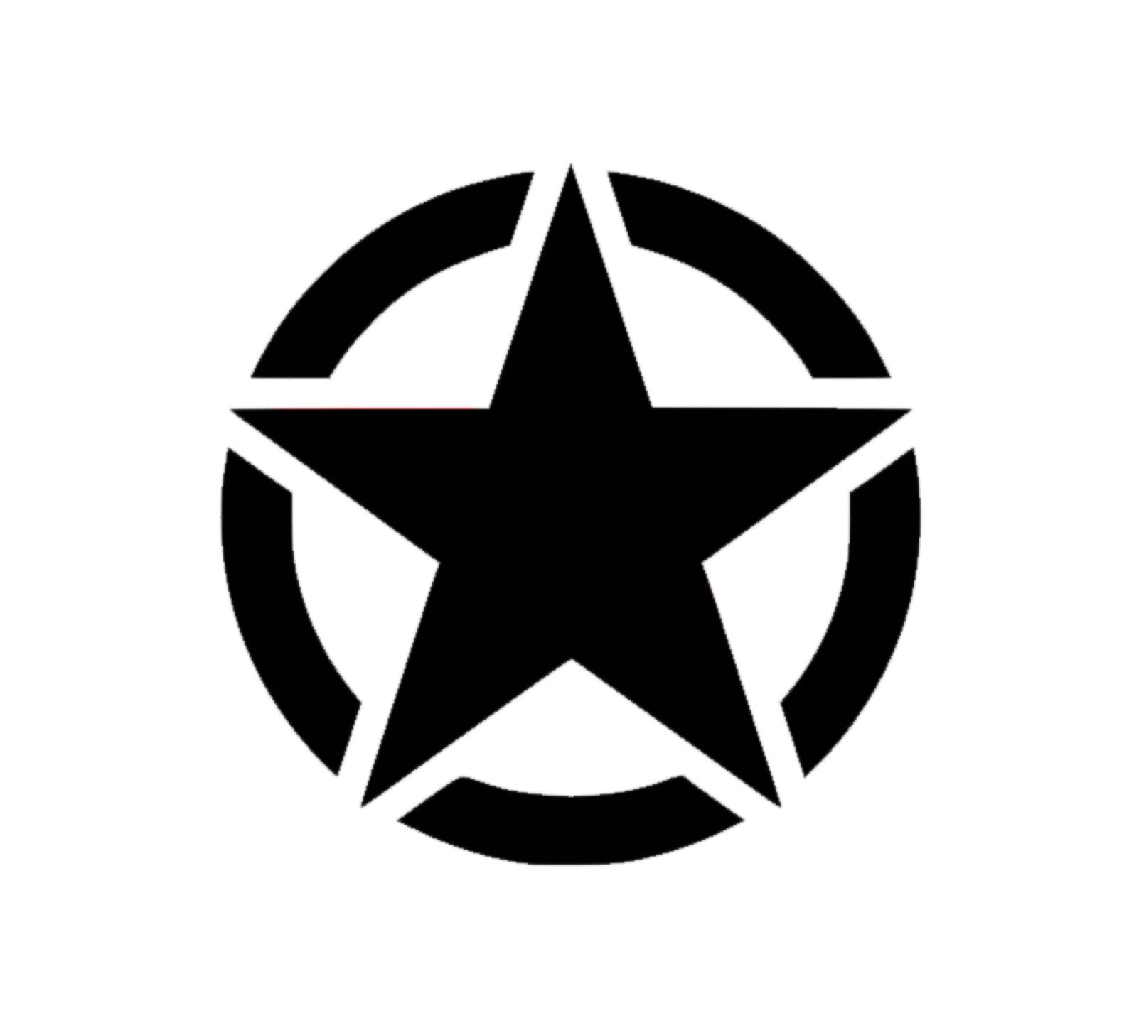 American Military Star Decal | Star Decal | Military Star Sticker ...