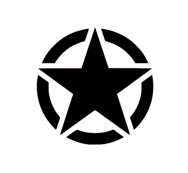 American Military Star Decal | Star Decal | Military Star Sticker ...