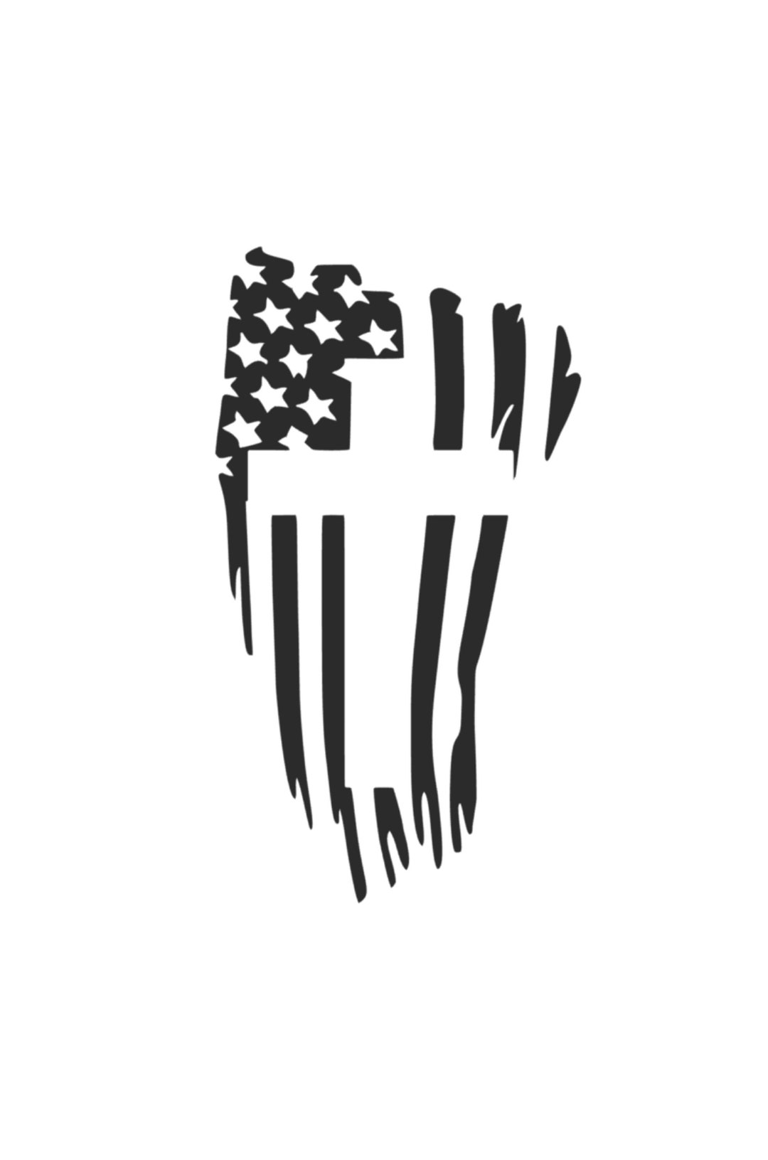 Flag With Cross Decal | Cross Decal | Home Decor | Religious Decal ...