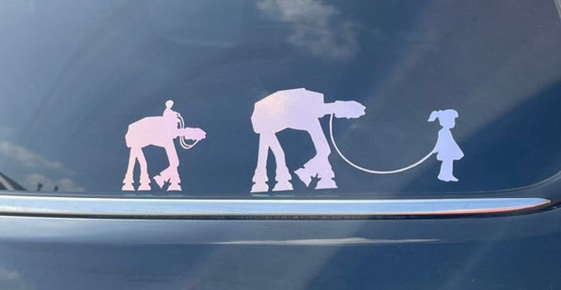 AT-AT Star Wars Decal Disney At-at Decal Girl With At-at - Etsy