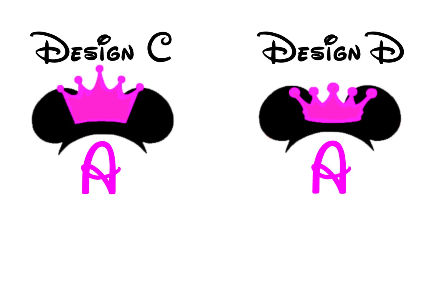 Disney Customized Initial Decal With Mickey, Minnie, or Maleficent ...