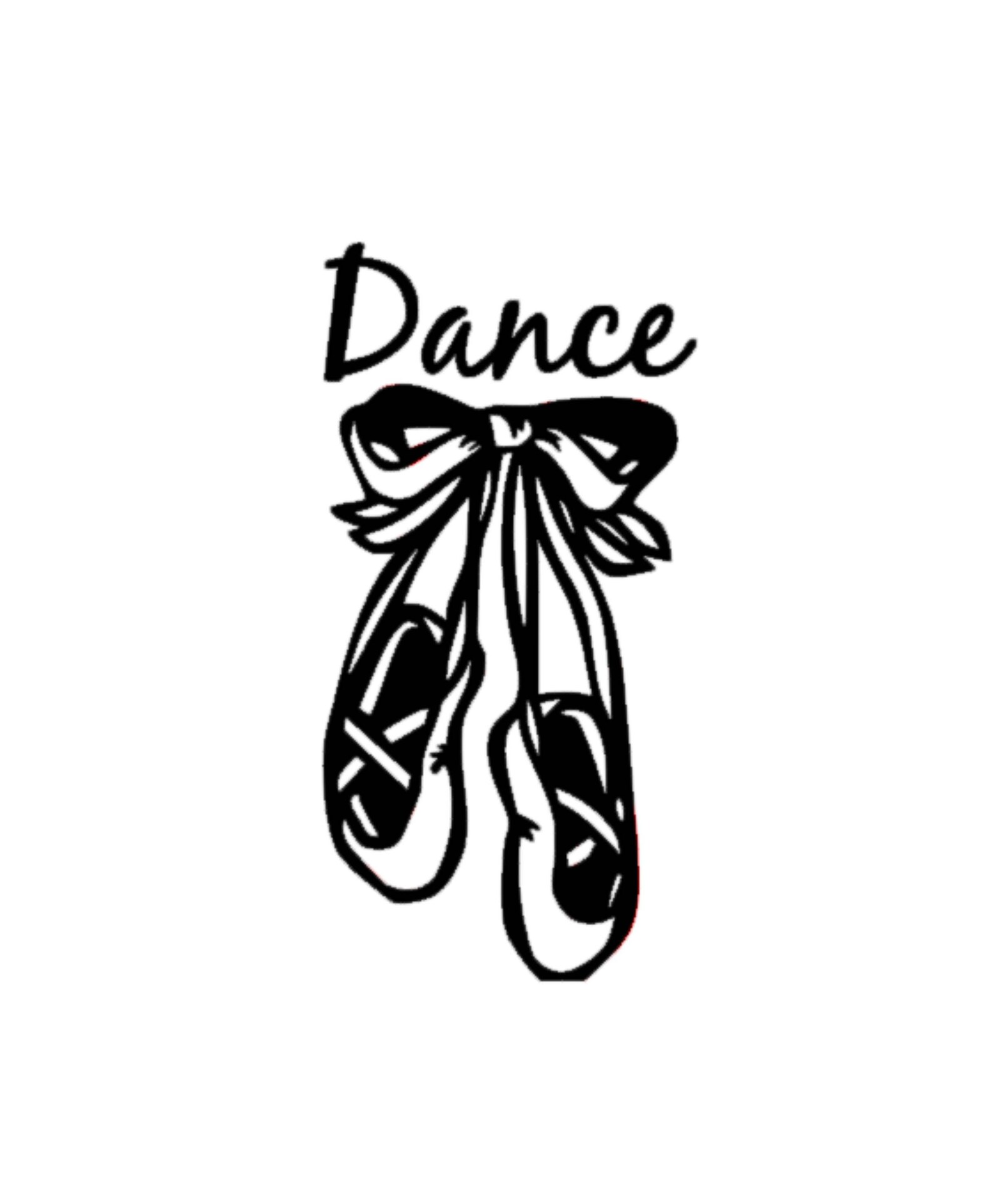 Dance Decal Ballerina Shoes Decal Dance Vinyl Decal | Etsy