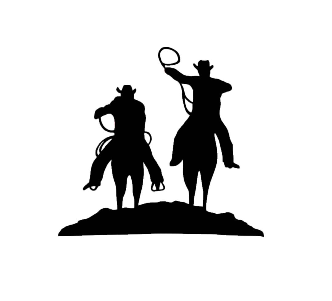 Cowboys on Horseback Decal | Lasso Decal | Cowboy Vinyl Decal | Out ...