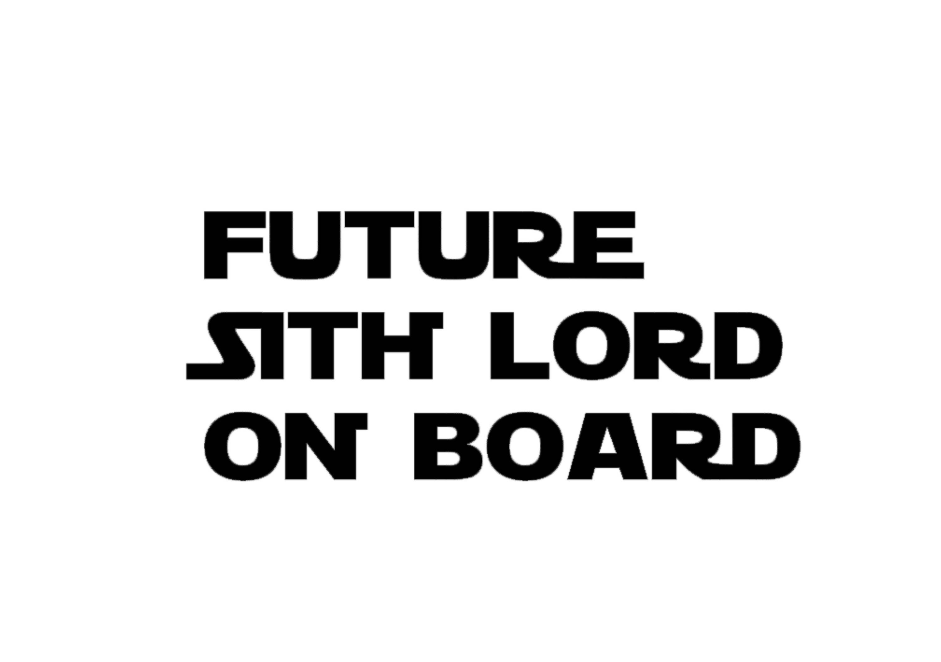 Future Sith Lord on Board Decal Sith Decal Sith Lord - Etsy