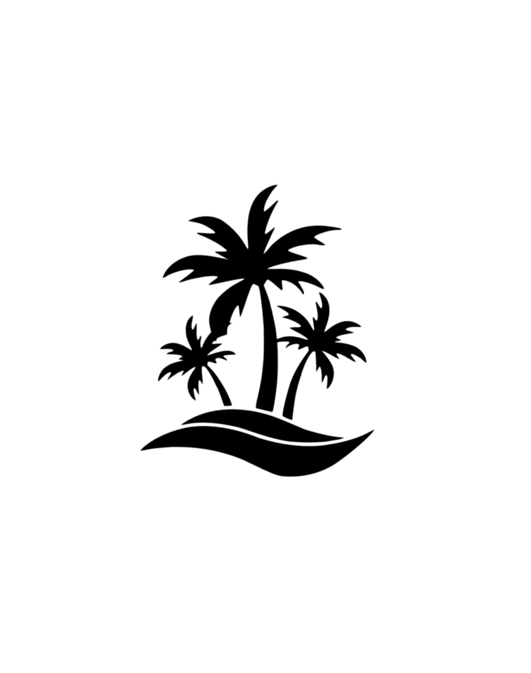 Palm Trees and Beach Decal | Beach Decal | Sand Decal | Beach and Sand ...