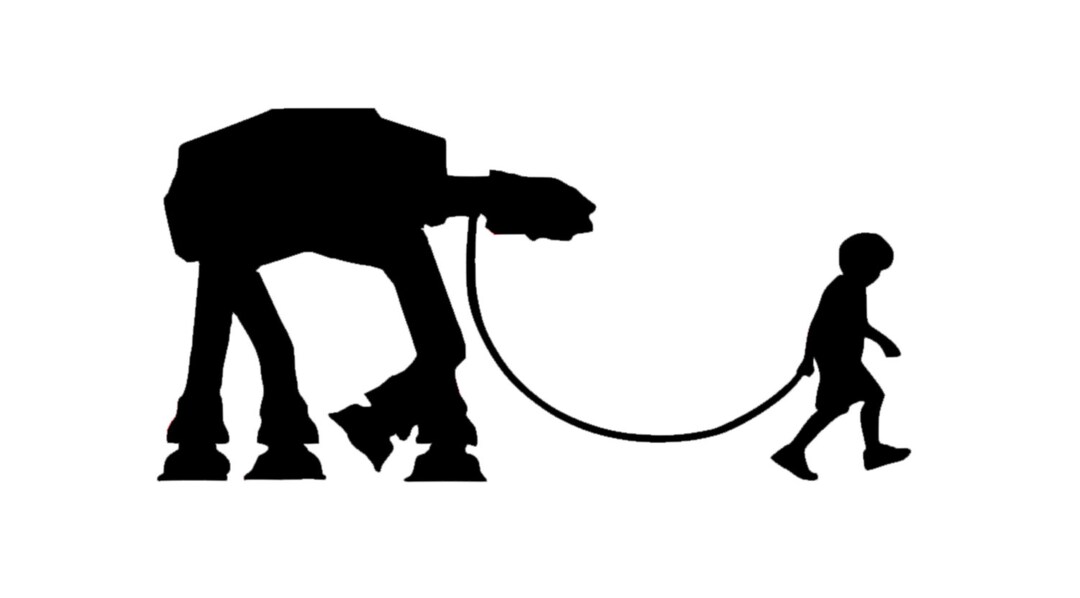 AT-AT With Boy Star Wars Decal Disney At-at Decal Boy With At-at ...