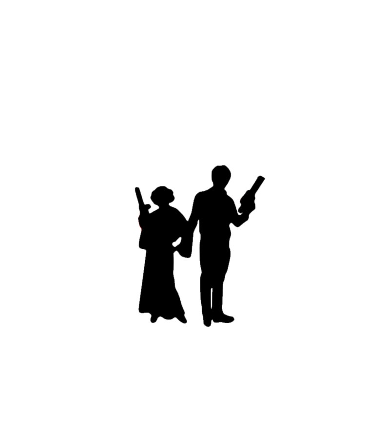 Disney Princess Leia and Hans Solo Decal Star Wars Decal - Etsy