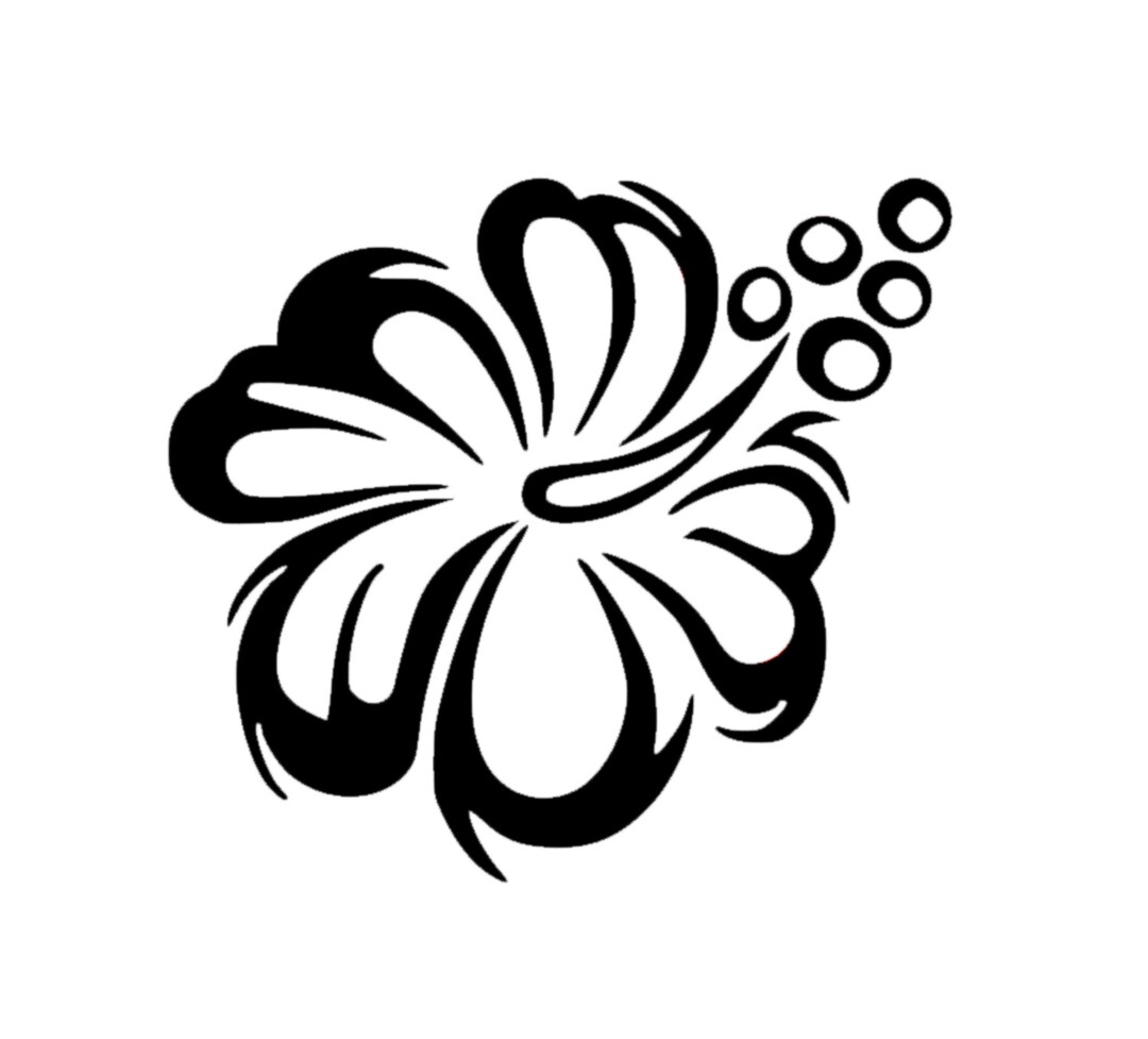 Hawaiian Flower Decal | Flower Sticker | Beach Vinyl Decal | Flower ...