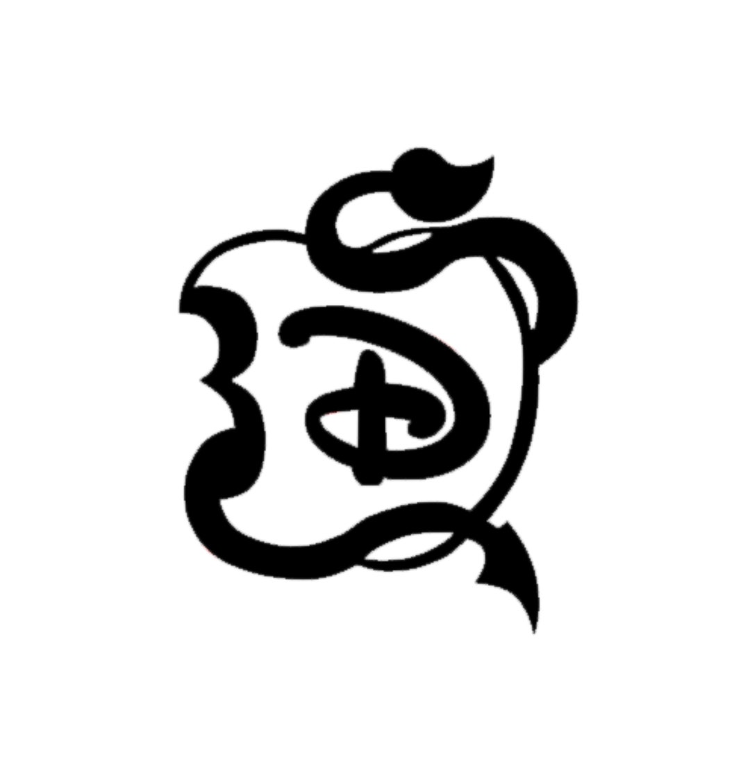 Descendants Apple Logo Disney Decal | Apple Decal | Disney Descendants ...