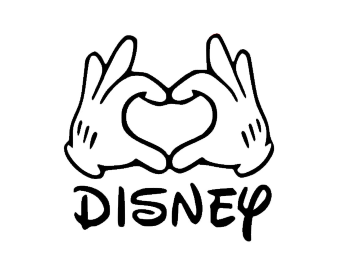 Mickey Mouse Hands Form Heart Decal | Disney Mickey Decal | Disney ...