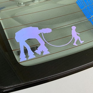 AT-AT With Boy Star Wars Decal | Disney At-at Decal | Boy With At-at ...