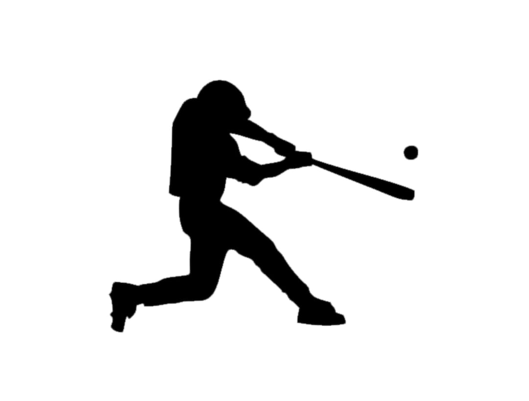 Baseball Player Decal | Decal | Swinging Baseball Player Sticker ...