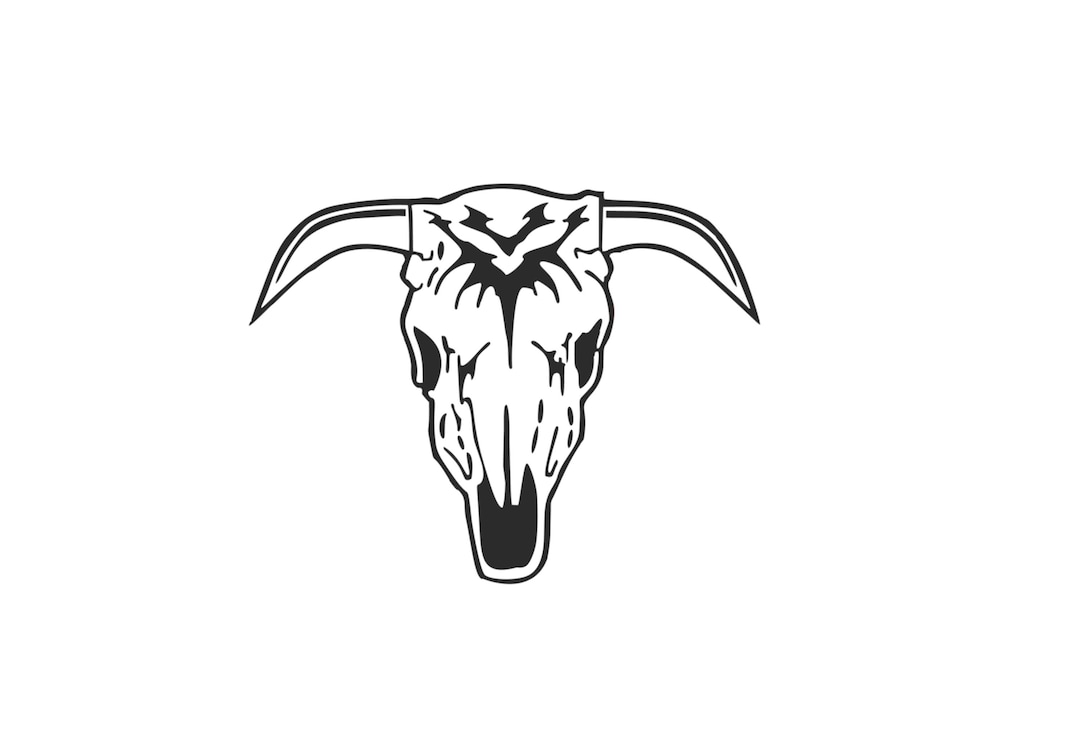 Cow Skull Decal | Cow Life Decal | Cow Skull Sticker | Bull Decal ...