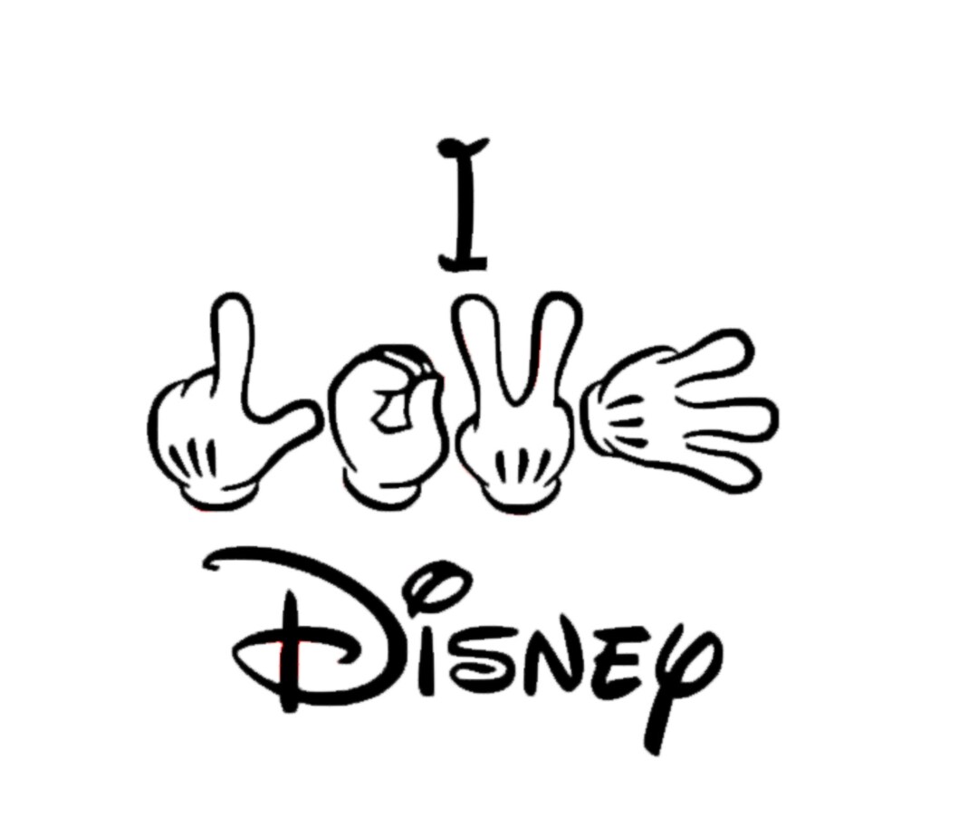 I Love Disney Decal | Disney Decal | Disney Love Sticker | I Love ...