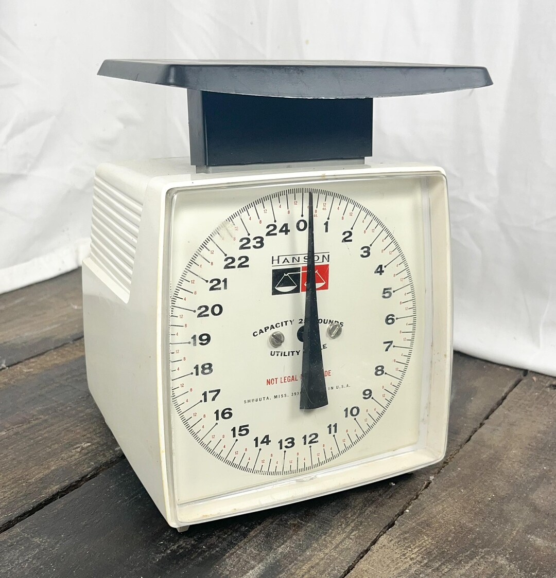 VINTAGE Retro HANSON Kitchen Utility Scale - 25 Lb. Housewares Farm ...