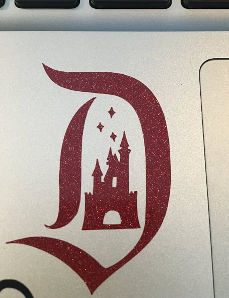 Disney D Initial With Castle Decal Disney Decal | Etsy