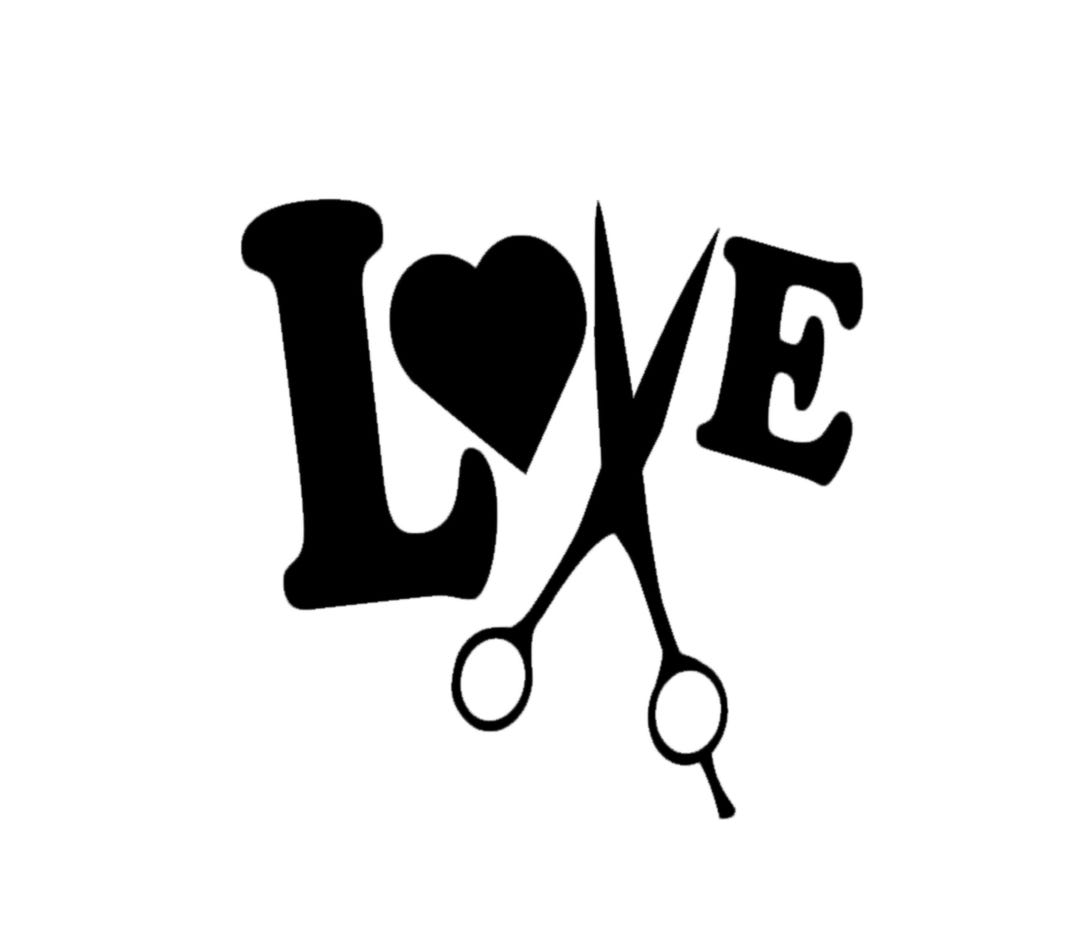 Hair Stylist Barber Love Vinyl Decal Sticker - Etsy