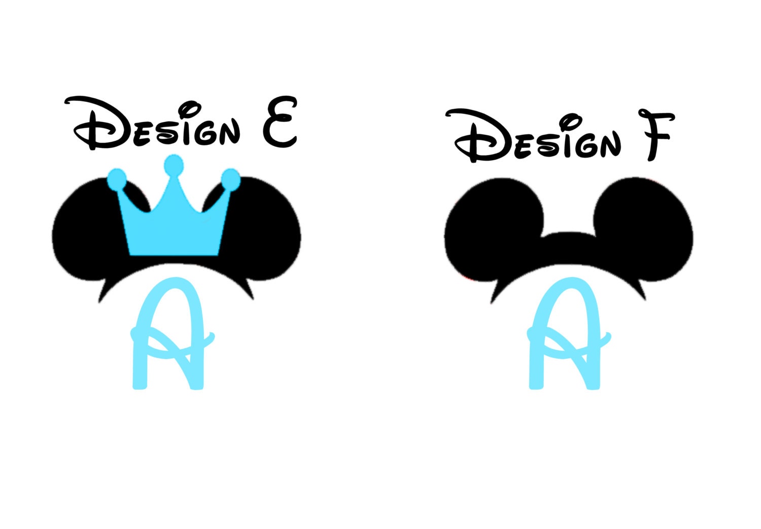 Disney Customized Initial Decal With Mickey, Minnie, or Maleficent ...