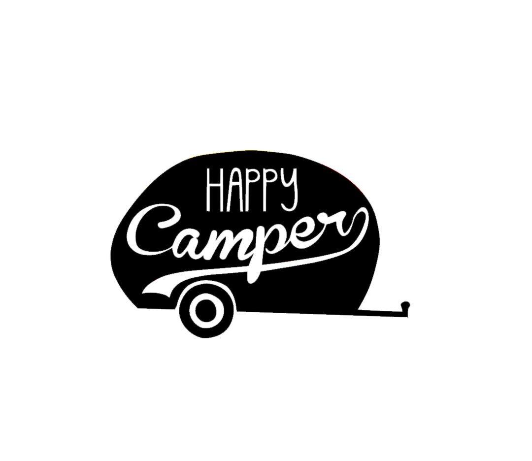 Happy Camper Decal Camping Decal Happy Camping Vinyl Decal Out-doors ...
