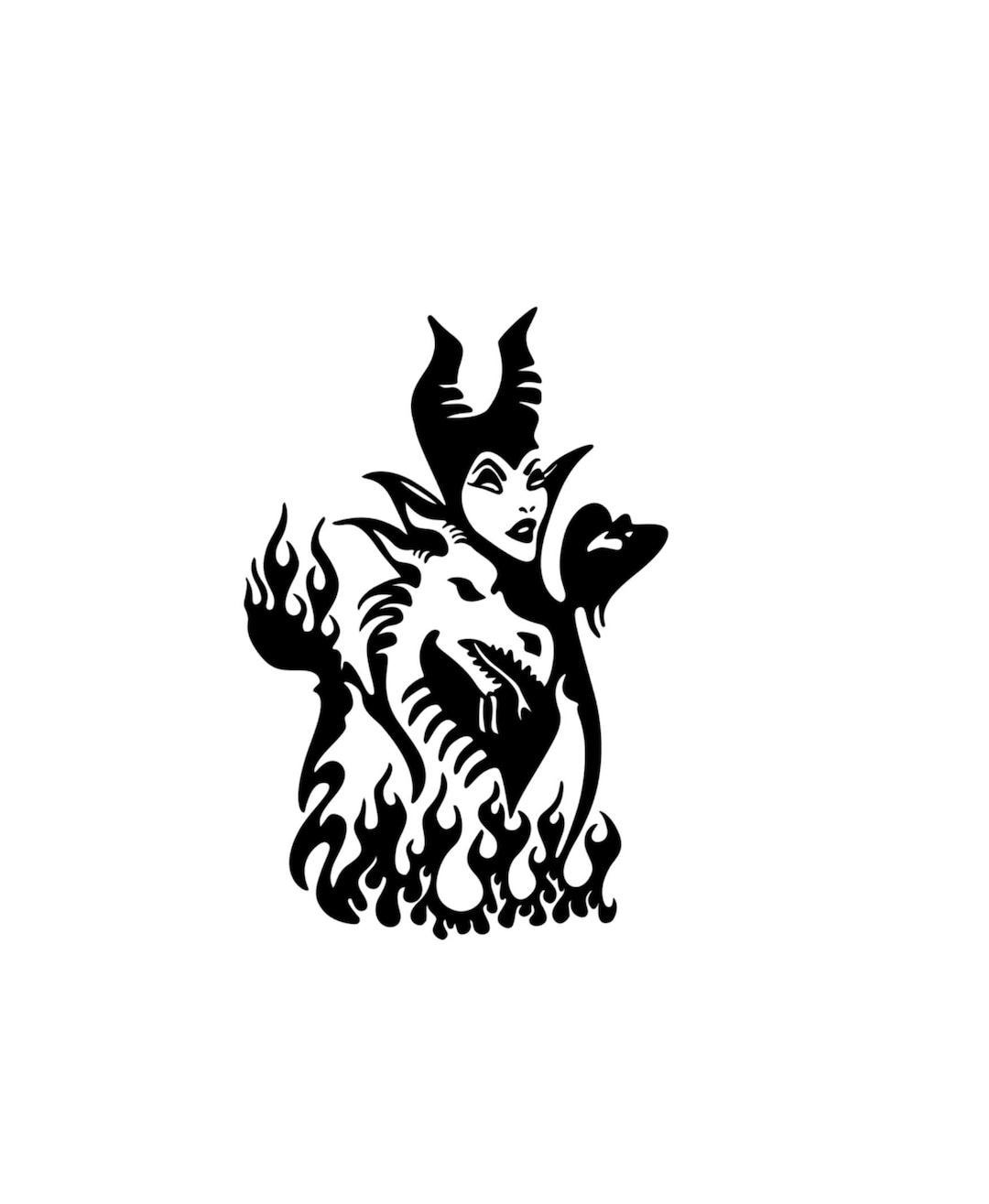 Maleficent Decal | Disney Dragon Decal | Maleficent Diablo Sticker ...
