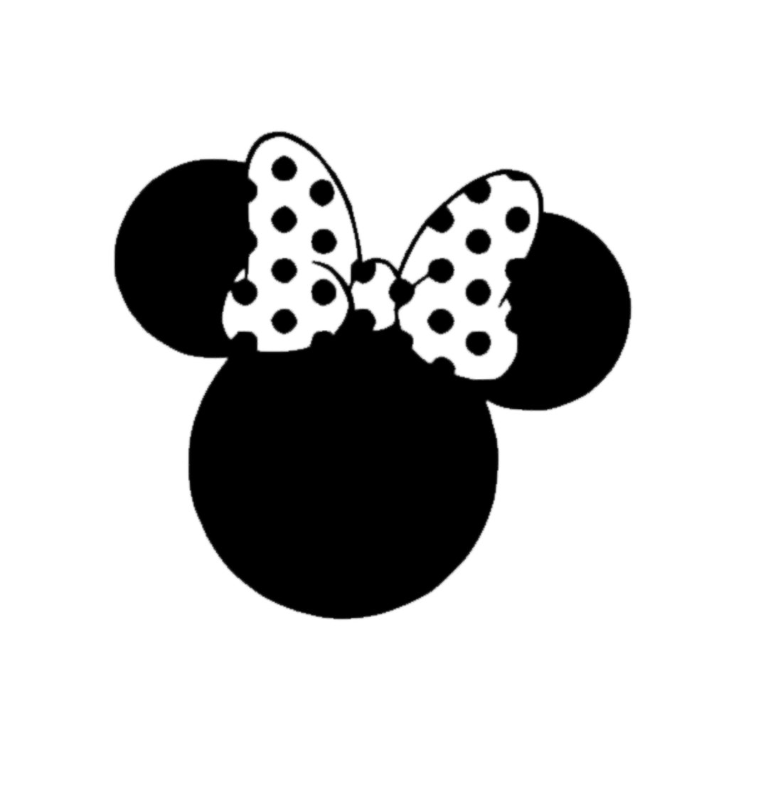 Minnie Mouse Head With Bow Decal | Disney Decal | Disney Minnie Head ...