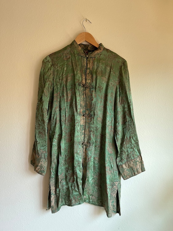 Vintage Green Traditional Chinese Style Jacket - Gem