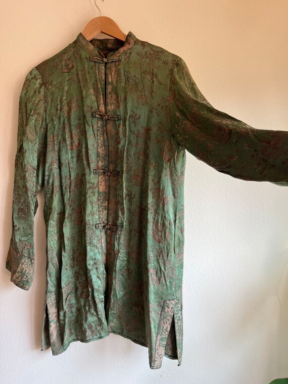 Vintage Green Traditional Chinese Style Jacket - Gem
