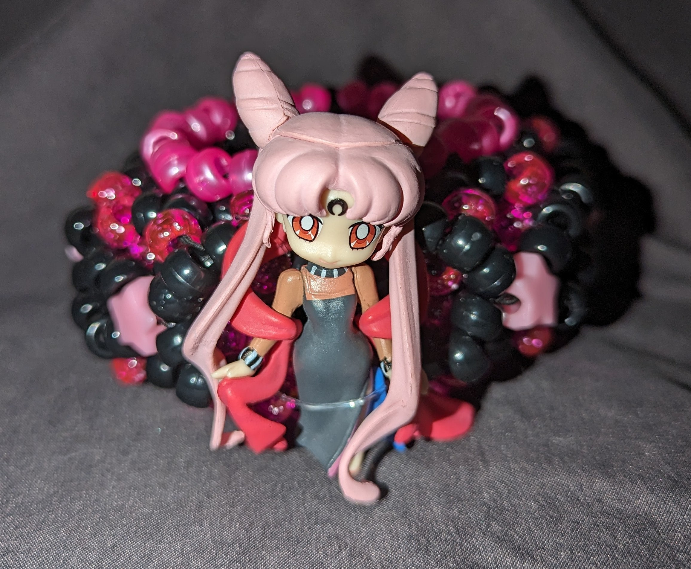 Sailor Moon Dark Lady Chibiusa Adult Kandi Cuff Black Moon - Etsy
