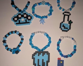Alien Cat Perler Bead Kandi Bracelets: Rave Festival EDM Lot of 5 - Etsy