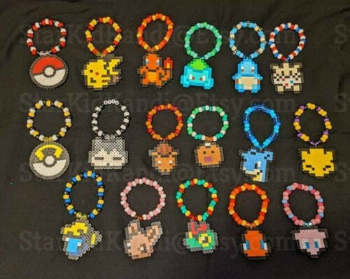 6 Pieces Pokemon Perler Kandi Bracelets Lot - You Choose - Etsy