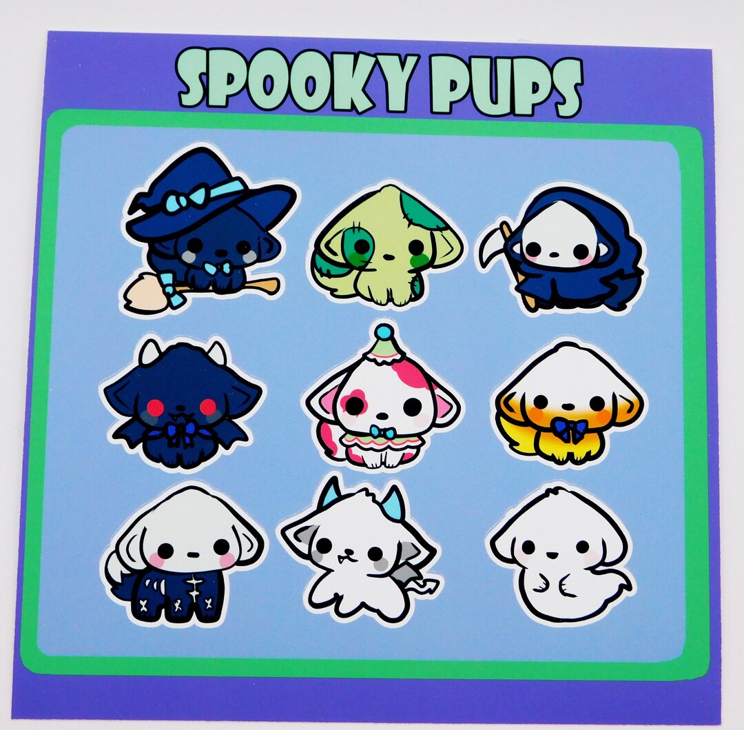 Spooky Pup Sticker Sheet - Etsy