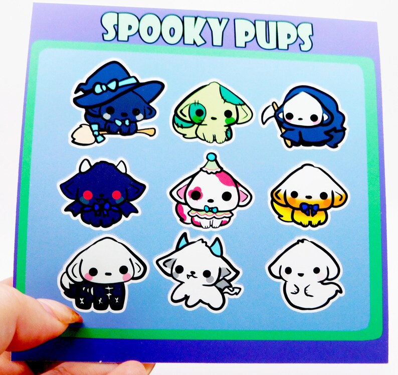 Spooky Pup Sticker Sheet - Etsy